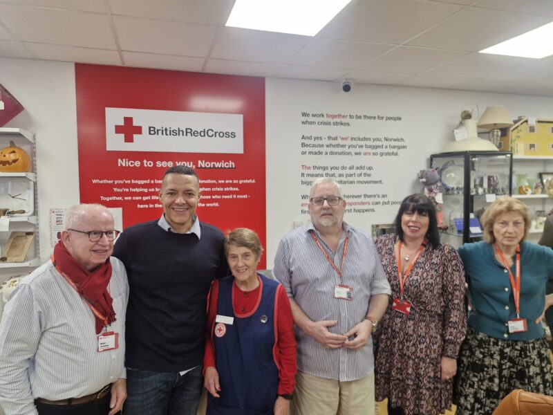 Meeting volunteers at Norwich’s British Red Cross store - Clive Lewis