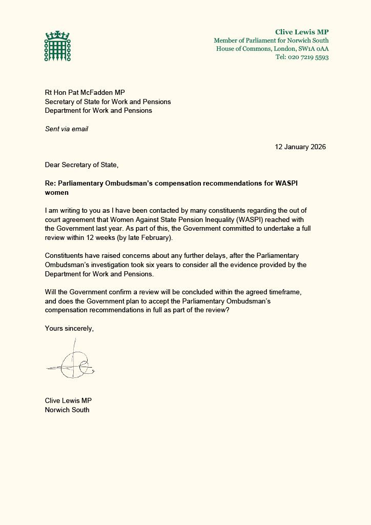 Pressing government about compensation for 1950s born women (WASPI ...